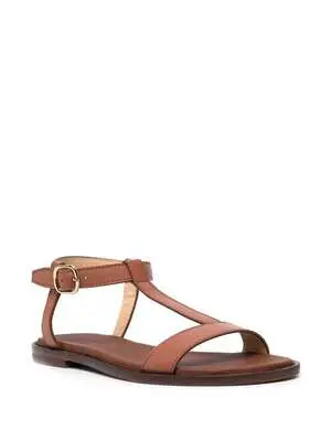 DOUCAL'S T-bar Leather Sandals