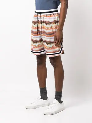 John Elliott Tie-dye Drawstring Shorts - Orange