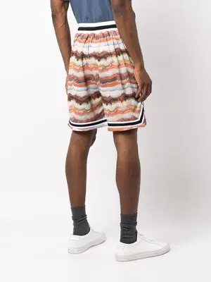 John Elliott Tie-dye Drawstring Shorts - Orange