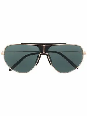 TOM FORD Tinted Pilot-frame Sunglasses - Black