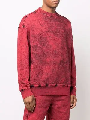 DIESEL Acid-wash Crew Neck Sweatshirt
