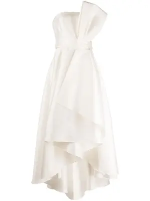 Sachin & Babi Tara Draped Gown - White