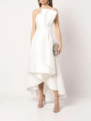 Sachin & Babi Tara Draped Gown - White