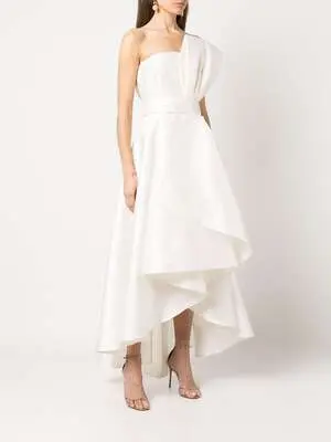 Sachin & Babi Tara Draped Gown - White