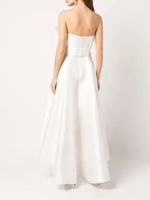 Sachin & Babi Tara Draped Gown - White