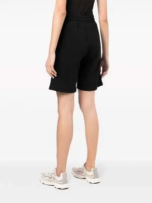 Off-White Track Shorts With Swimming Print - Black