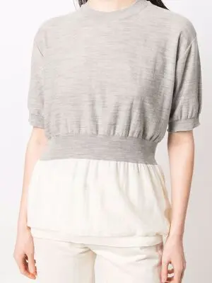 Sofie D'hoore Two-tone Wool T-shirt