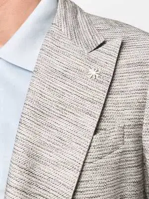 MANUEL RITZ Double-breasted Peak-lapels Cotton Blazer