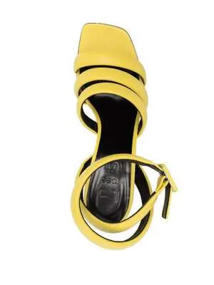 SERGIO ROSSI Triple-strap Leather Sandals