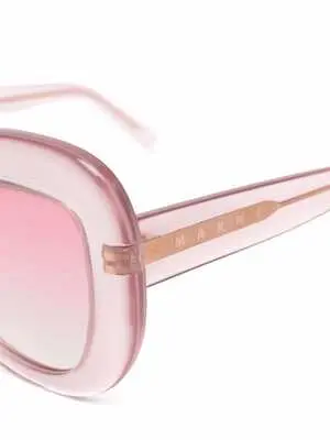 Marni Logo Square Tinted Sunglasses