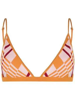 Dodo Bar Or Argyle Pattern Bra - Pink