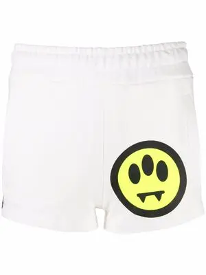 BARROW Logo-print Mini Shorts - White