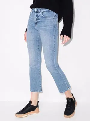 FRAME Le Crop Mini Boot Jeans - Blue