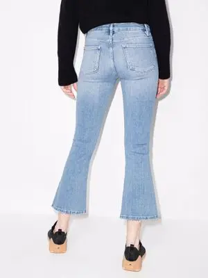 FRAME Le Crop Mini Boot Jeans - Blue