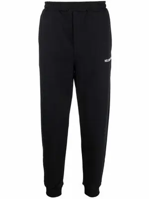 Helmut Lang Logo-print Tapered Track Pants - Black