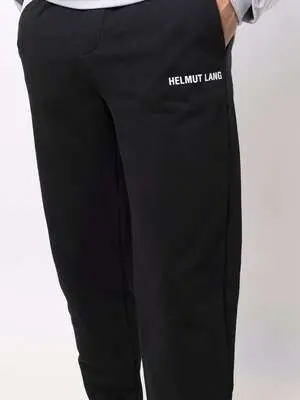 Helmut Lang Logo-print Tapered Track Pants - Black