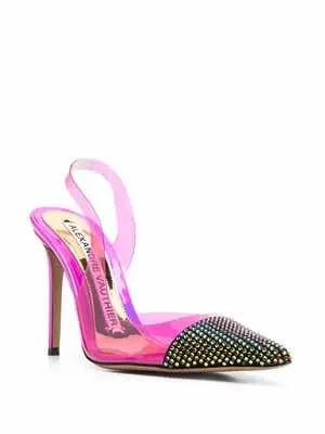Alexandre Vauthier Contrast-trim Slingback Pumps - Pink