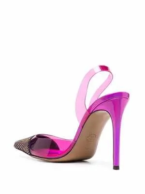 Alexandre Vauthier Contrast-trim Slingback Pumps - Pink