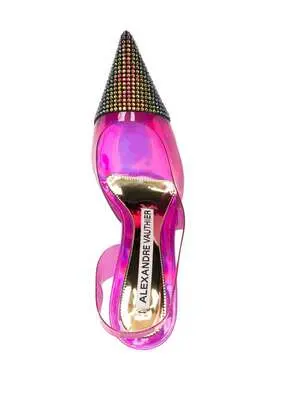 Alexandre Vauthier Contrast-trim Slingback Pumps - Pink