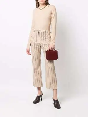 JOSEPH Talia Stripe-print Trousers