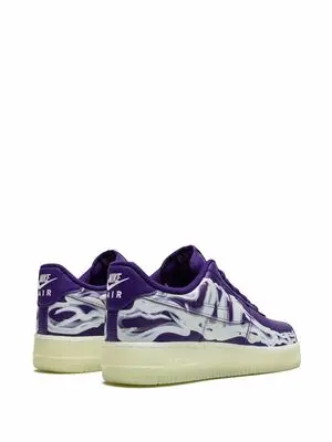 Nike Air Force 1 '07 Qs Skeleton Halloween Sneakers - Purple