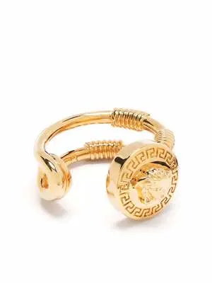 Versace Safety-pin Open Ring - Gold