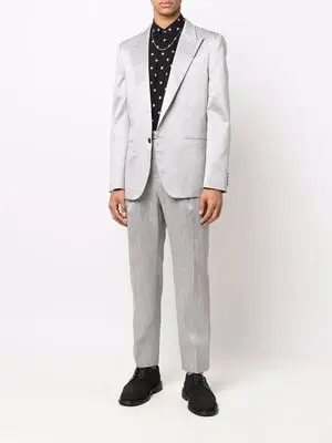 Saint Laurent Single-breasted Suit Blazer - Grey