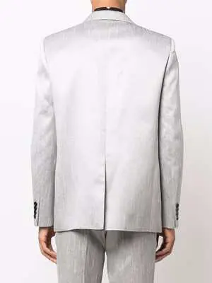 Saint Laurent Single-breasted Suit Blazer - Grey