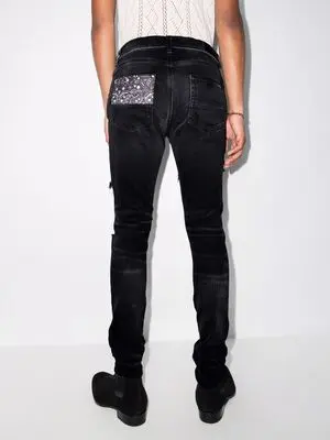 Amiri Bandana Print Skinny Jeans