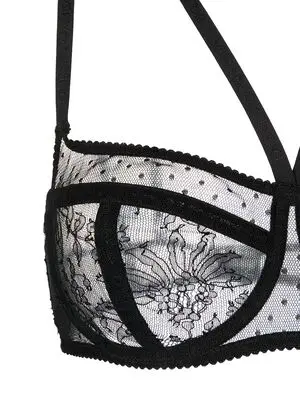 Dolce & Gabbana Floral-lace Balcony Bra