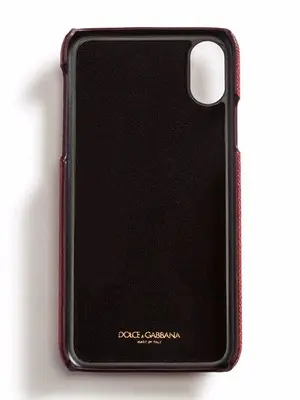 Dolce & Gabbana Applique-detail Leather Iphone X Case