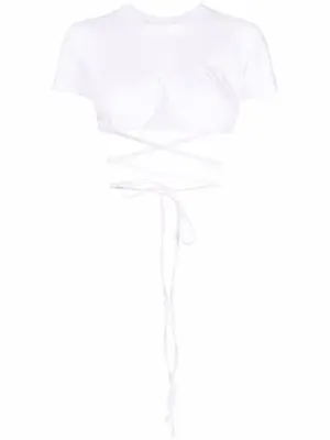 JACQUEMUS Le T-shirt Baci Cropped Top
