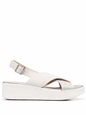 Geox Laudara Woven-strap Wedge Sandals