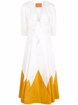 La DoubleJ Graphic-print Dress - White