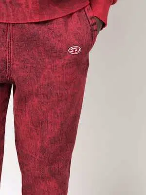 DIESEL® D-lab Joggjeans® Track Trousers With Acid Wash And Logo Patch