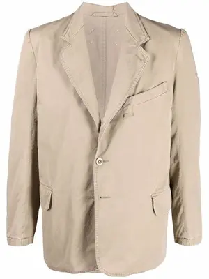 MAISON MARGIELA Notched-lapels Single-breasted Blazer - Neutrals