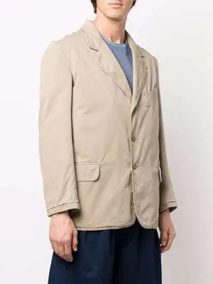 MAISON MARGIELA Notched-lapels Single-breasted Blazer - Neutrals