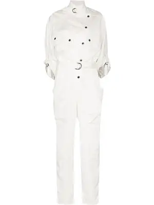 Isabel Marant Étoile Asymmetric Cotton Boilersuit - White