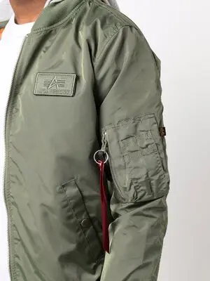 Alpha Industries Logo Print Bomber Jacket