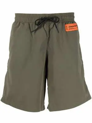 Heron Preston Drawstring-waist Logo-patch Shorts