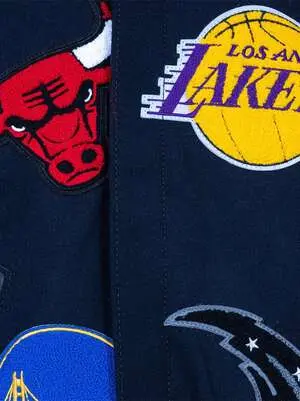 JEFF HAMILTON Nba Collage Wool Jacket - Blue