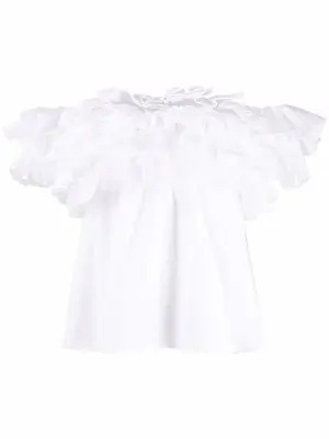 GIAMBATTISTA VALLI Ruffled Off-shoulder Top