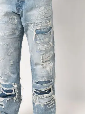 Heron Preston Distressed Jeans - Blue
