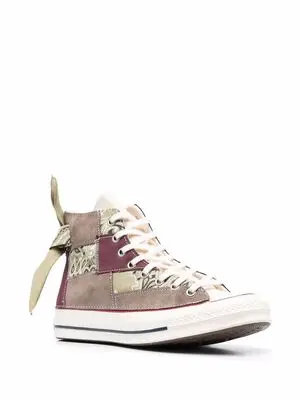 CONVERSE Marron Paisley Patchwork Sneakers