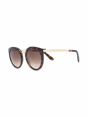 Dolce & Gabbana Tortoiseshell Round-frame Sunglasses