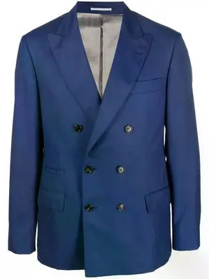 Brunello Cucinelli Two-piece Tailored Double-breasted Suit - Blue