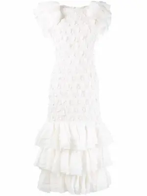 Zimmermann Dancer Frilled Dress - White