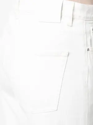 TOTEME Twisted Seam Cropped Leg Jeans - White