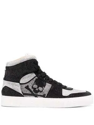 Philipp Plein Strass Hi-top Sneakers - Black