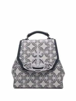 Vivienne Westwood Grace Orb Plaque-Detail Backpack - Blue